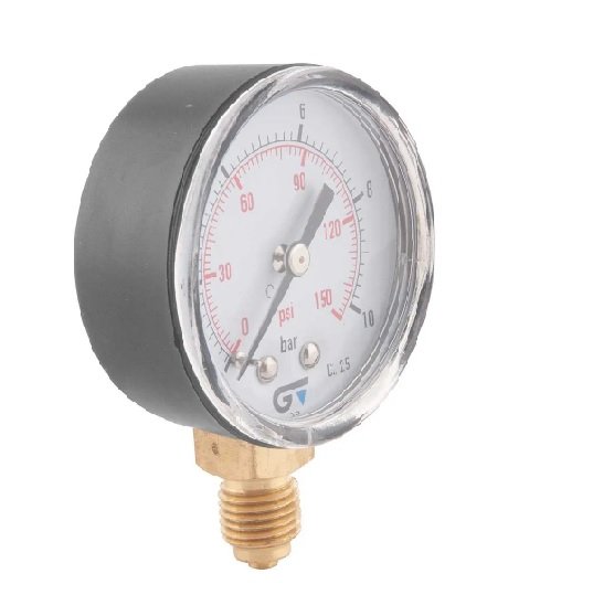 Manômetro Vertical 1/4 150 PSI 10 BAR 10KG Genebre